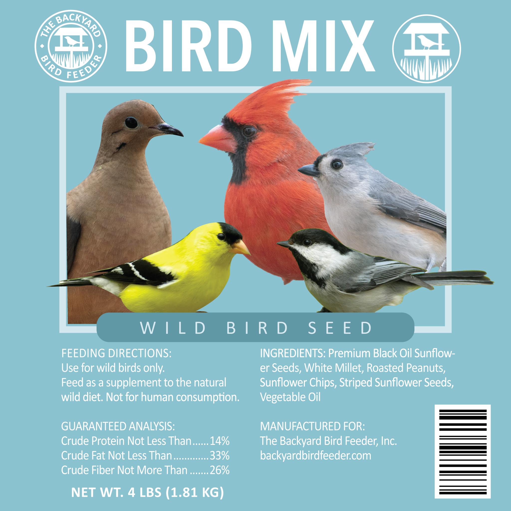Bird Mix - 4 pounds – The Backyard Bird Feeder